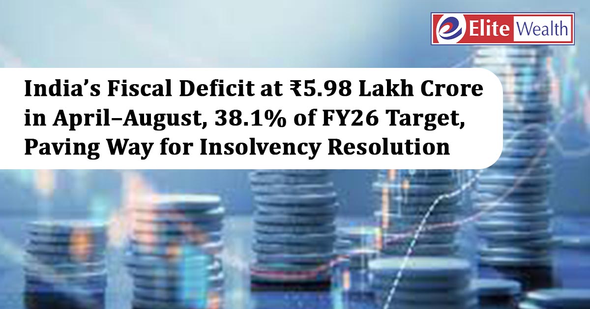 India’s Fiscal Deficit at ₹5.98 Lakh Crore in April–August, 38.1% of ...